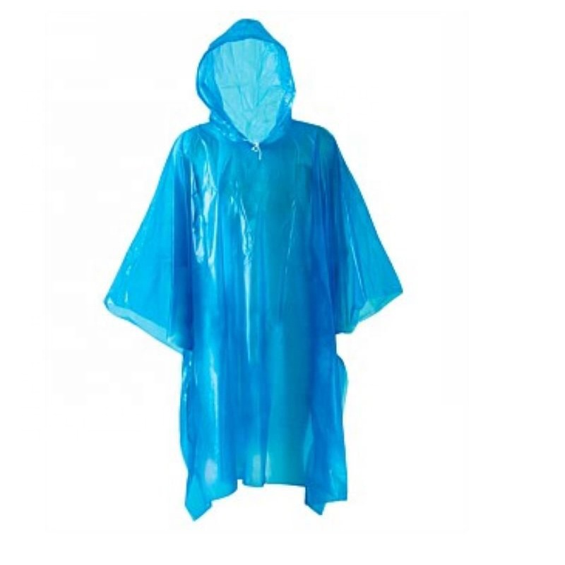 Adult plastic raincoat with logo pe