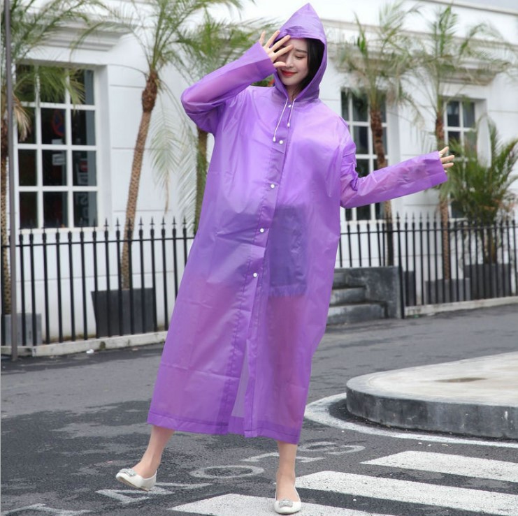 Adults raincoat with hoods and sleeves