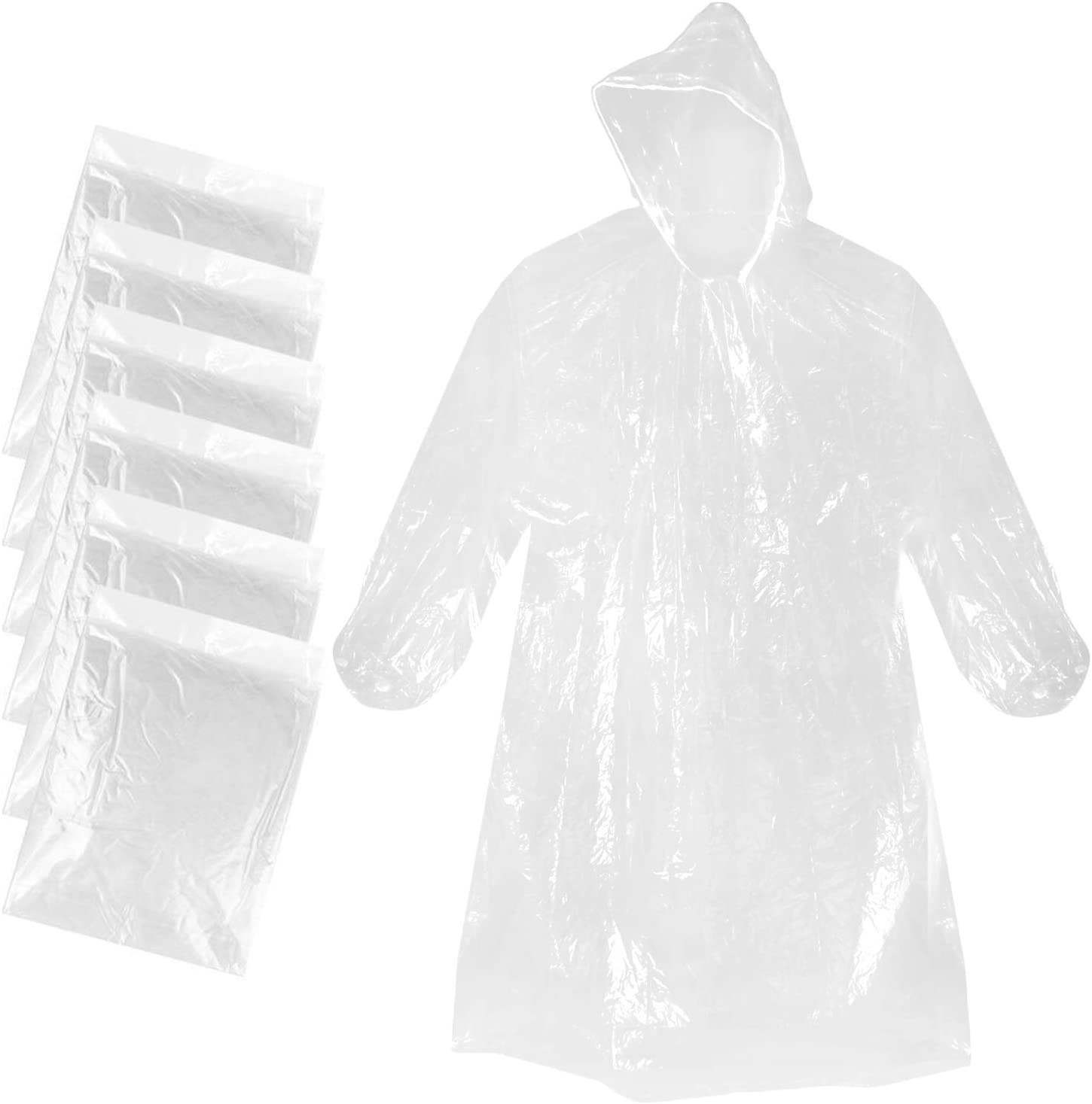 Clear disposable raincoat poncho with sleeve