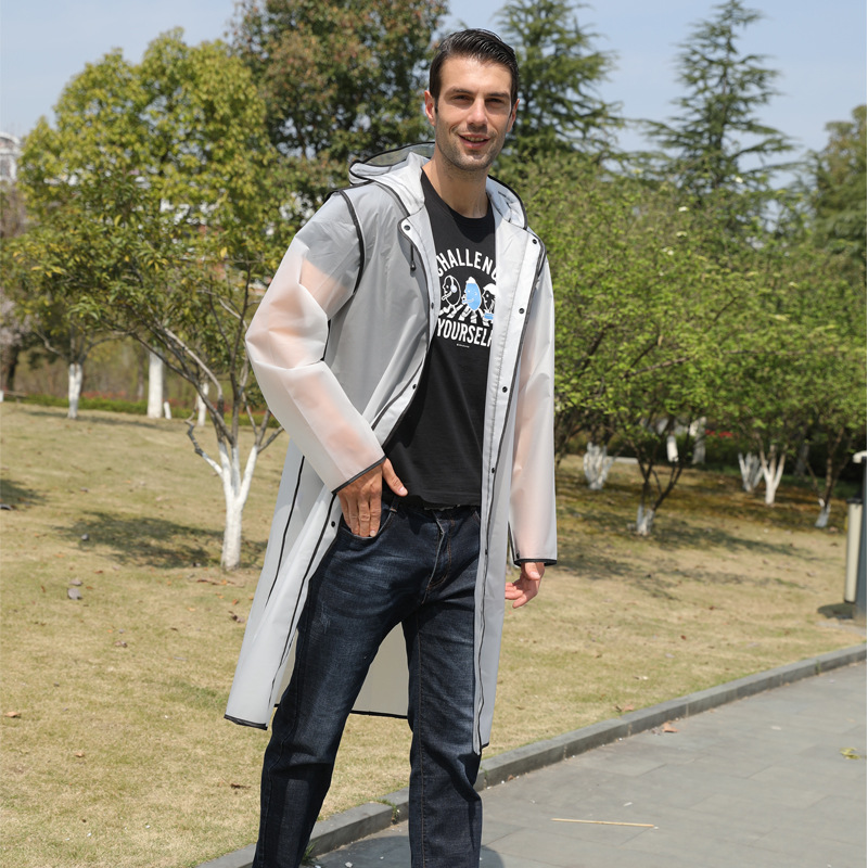 Custom clear transparent fashion color pvc raincoat