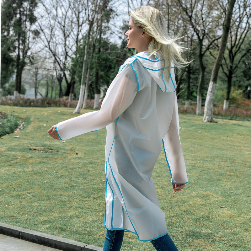 Custom clear transparent fashion color pvc raincoat