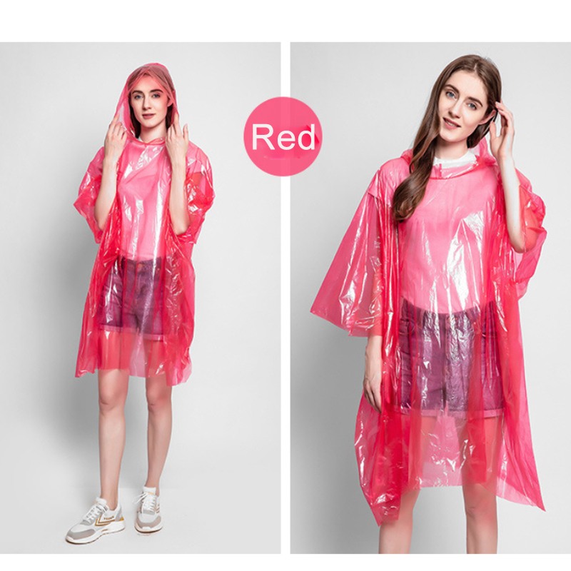 Custom logo emergency pocket adult raincoat