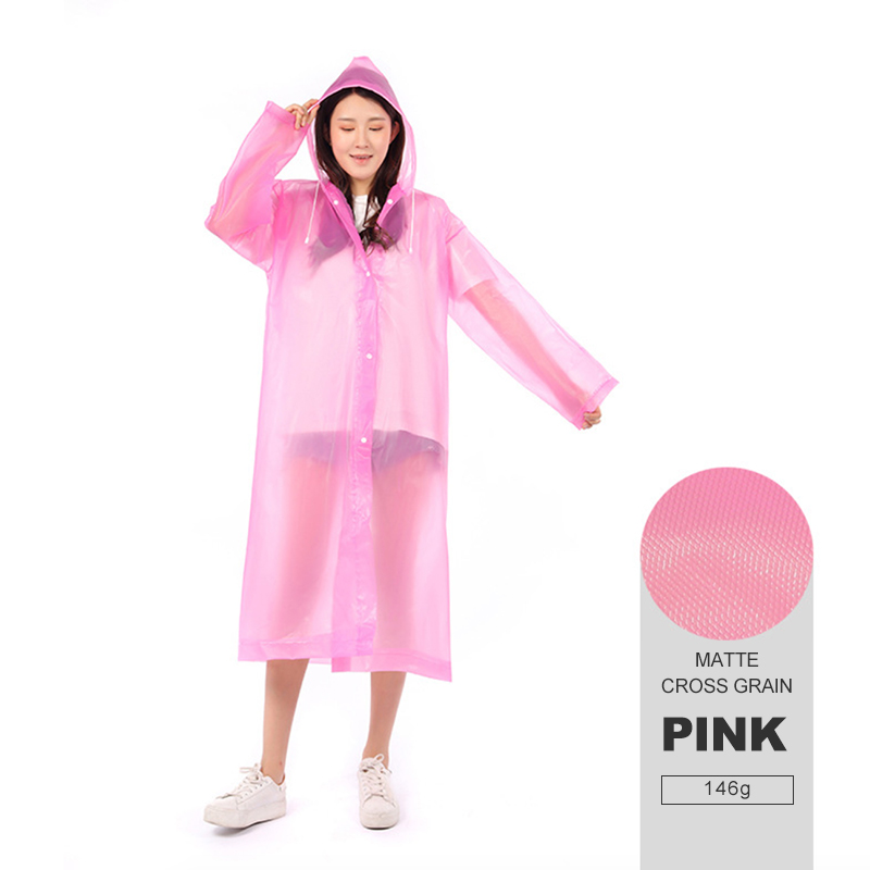 Disposable coloured red raincoat with hood