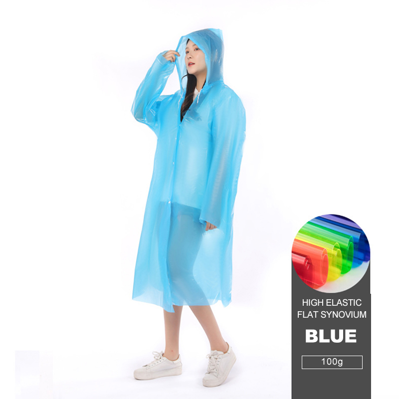 Disposable coloured red raincoat with hood