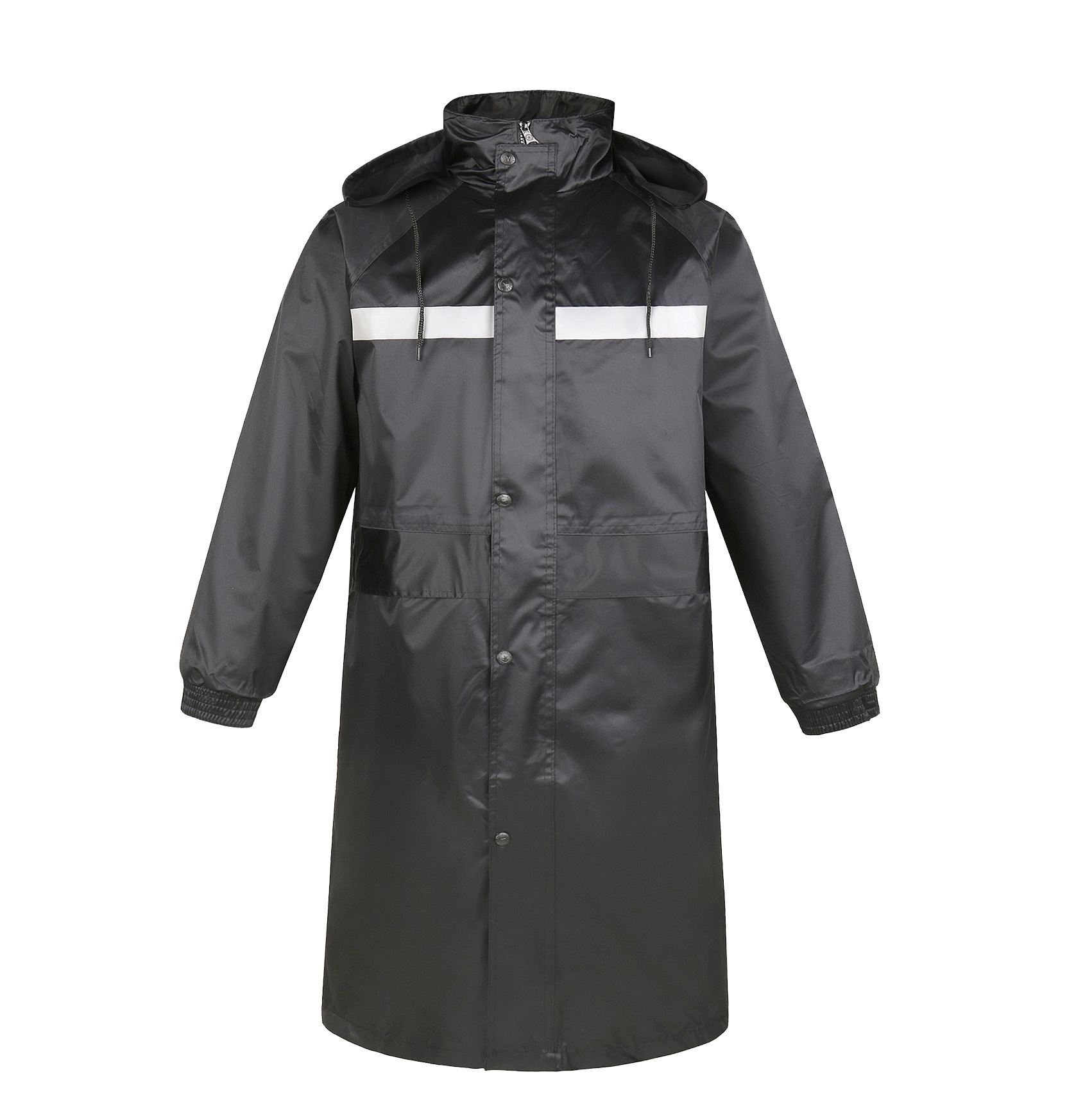 High quality long waterproof polyester adult raincoat