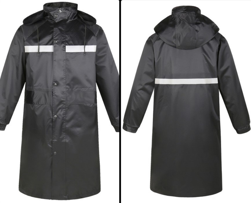 High quality long waterproof polyester adult raincoat