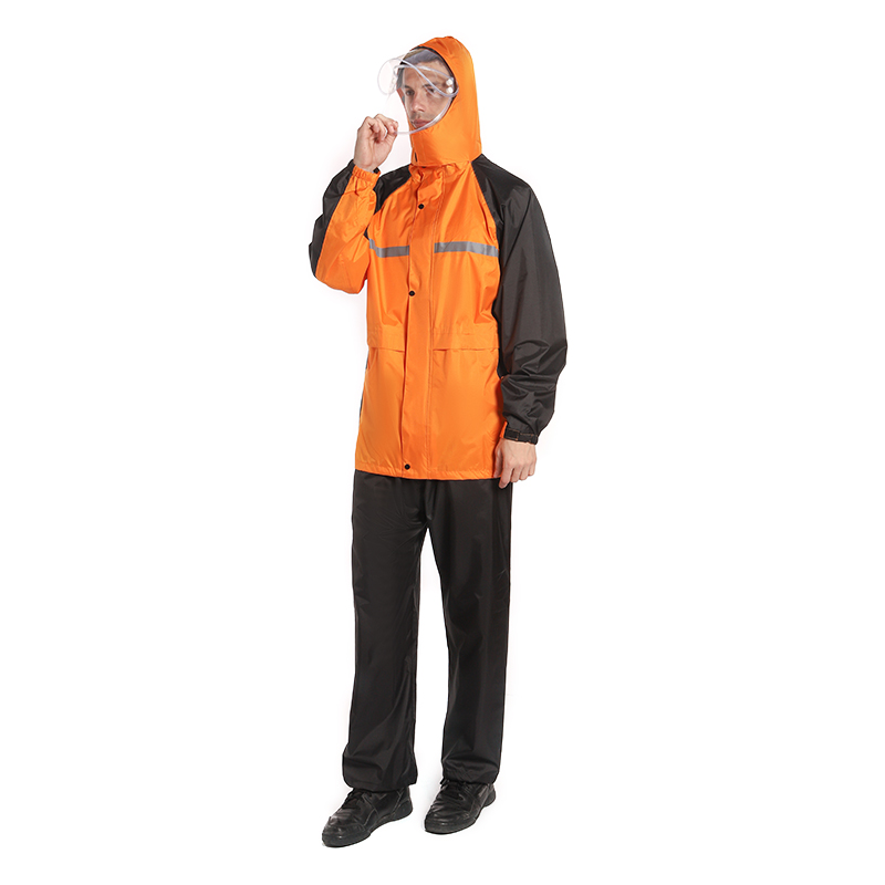 High quality visibility waterproof work raincoat
