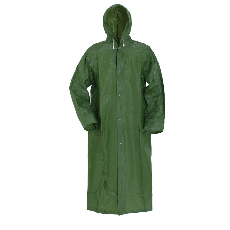 High quality waterproof pvc long raincoat