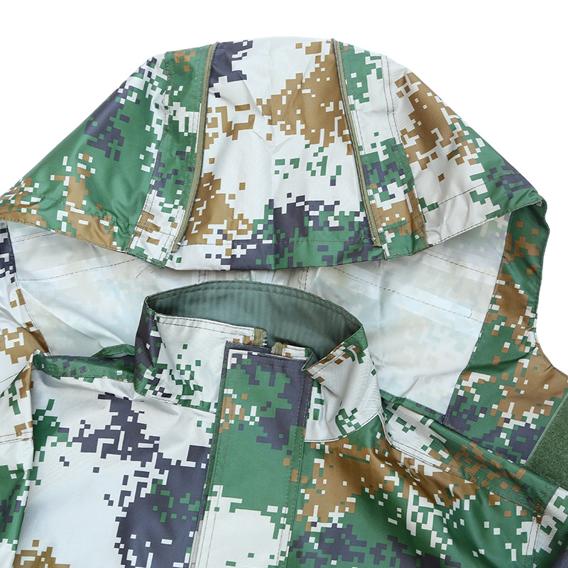 In stock camouflage cloak pvc raincoat