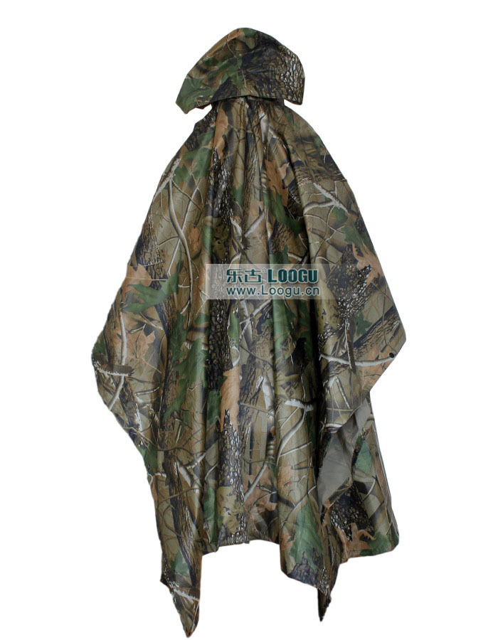 In stock camouflage cloak pvc raincoat