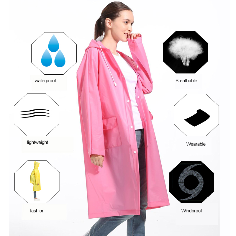 New design waterproof reusable disposable raincoat