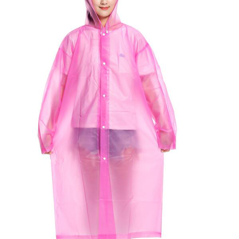 Waterproof pvc raincoat with hoods and sleeves